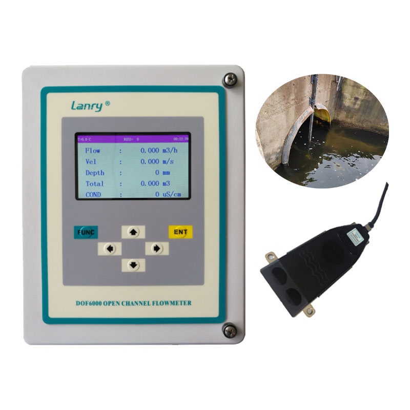 Best solar power split type Parshall flume Doppler Ultrasonic Open ...